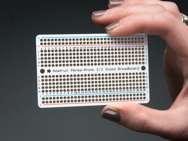 Adafruit Perma-Proto Half-sized Breadboard PCB - Single | Electronics ... Adafruit Perma-Proto Half-sized Breadboard PCB - Single | Electronics ...