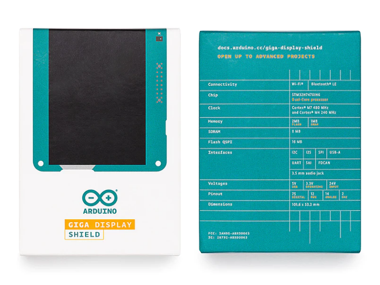 Arduino® GIGA Display Shield | Electronics in Touch Co.